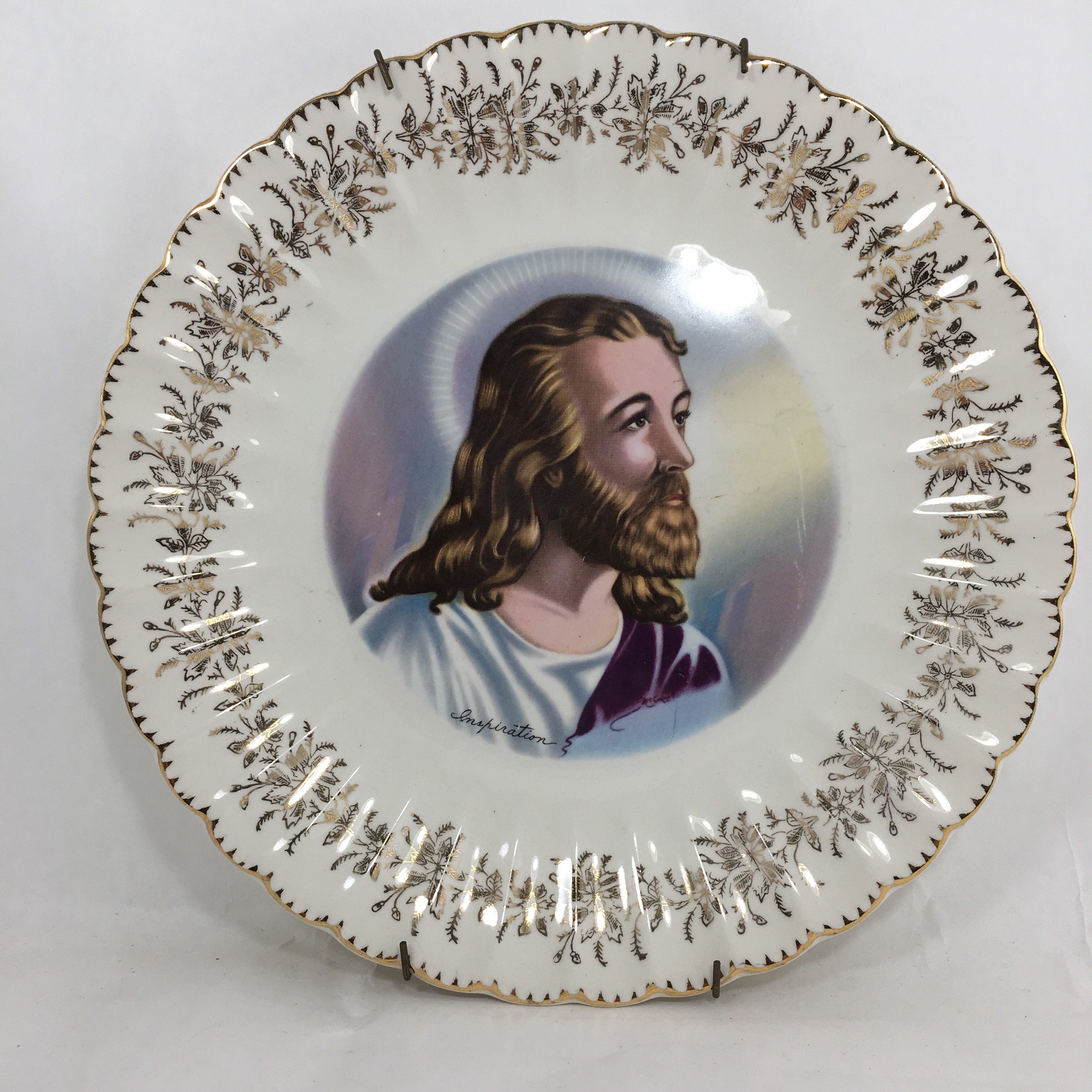 Religious Inspiration Plate of Jesus by Sanders Mfg Co 23K - Etsy