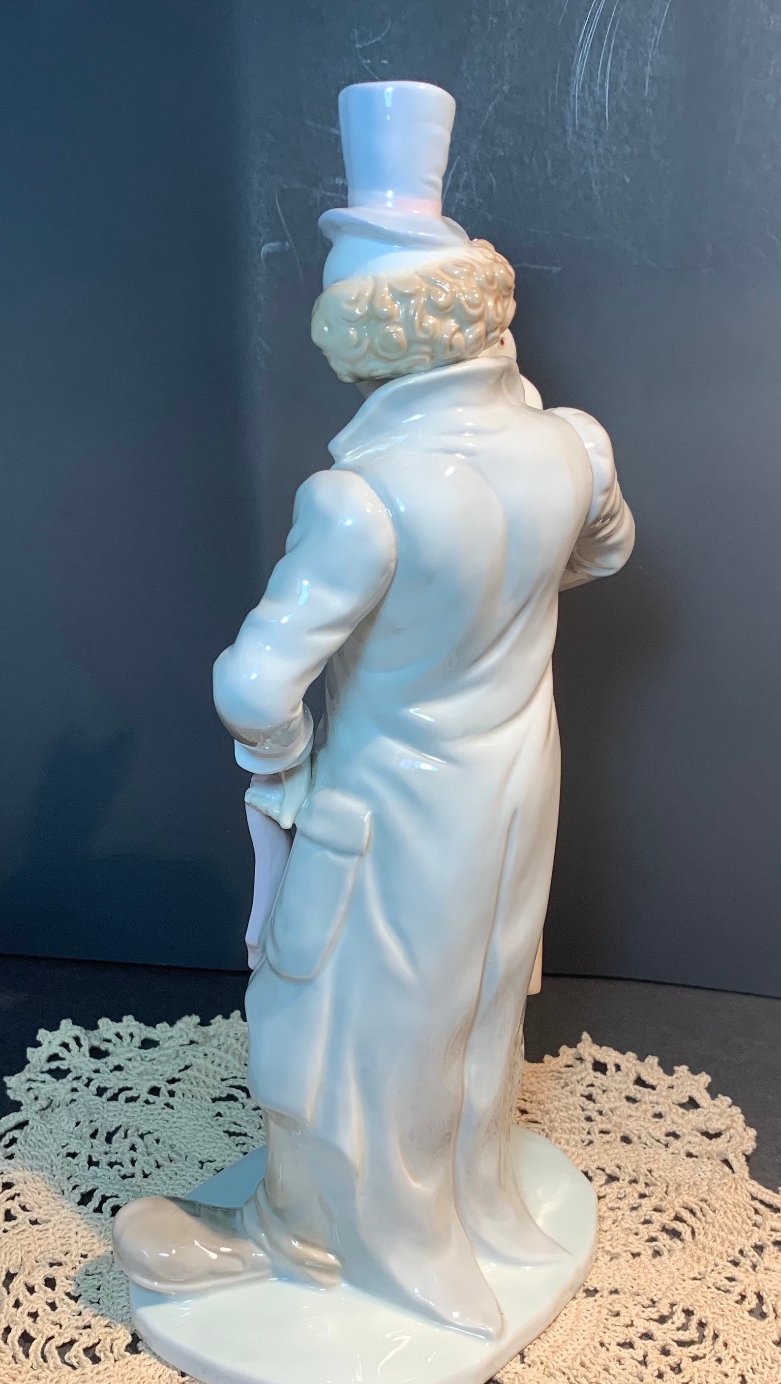 Porcelain Clown Figurine Lladro-like Porcelain Clown With Top - Etsy