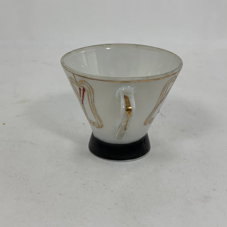 Vintage Japan Miniature Tea Cup and Saucer Set Black & Gold - Etsy