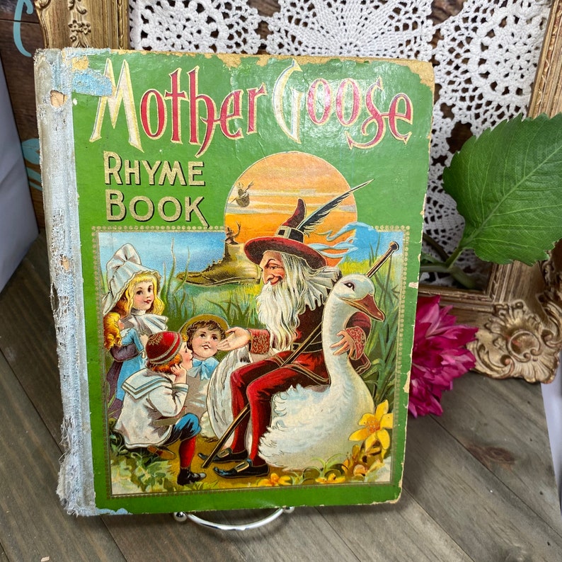 Antique Mother Goose Rhyme Book Nursery Jingles and Rhymes - Etsy
