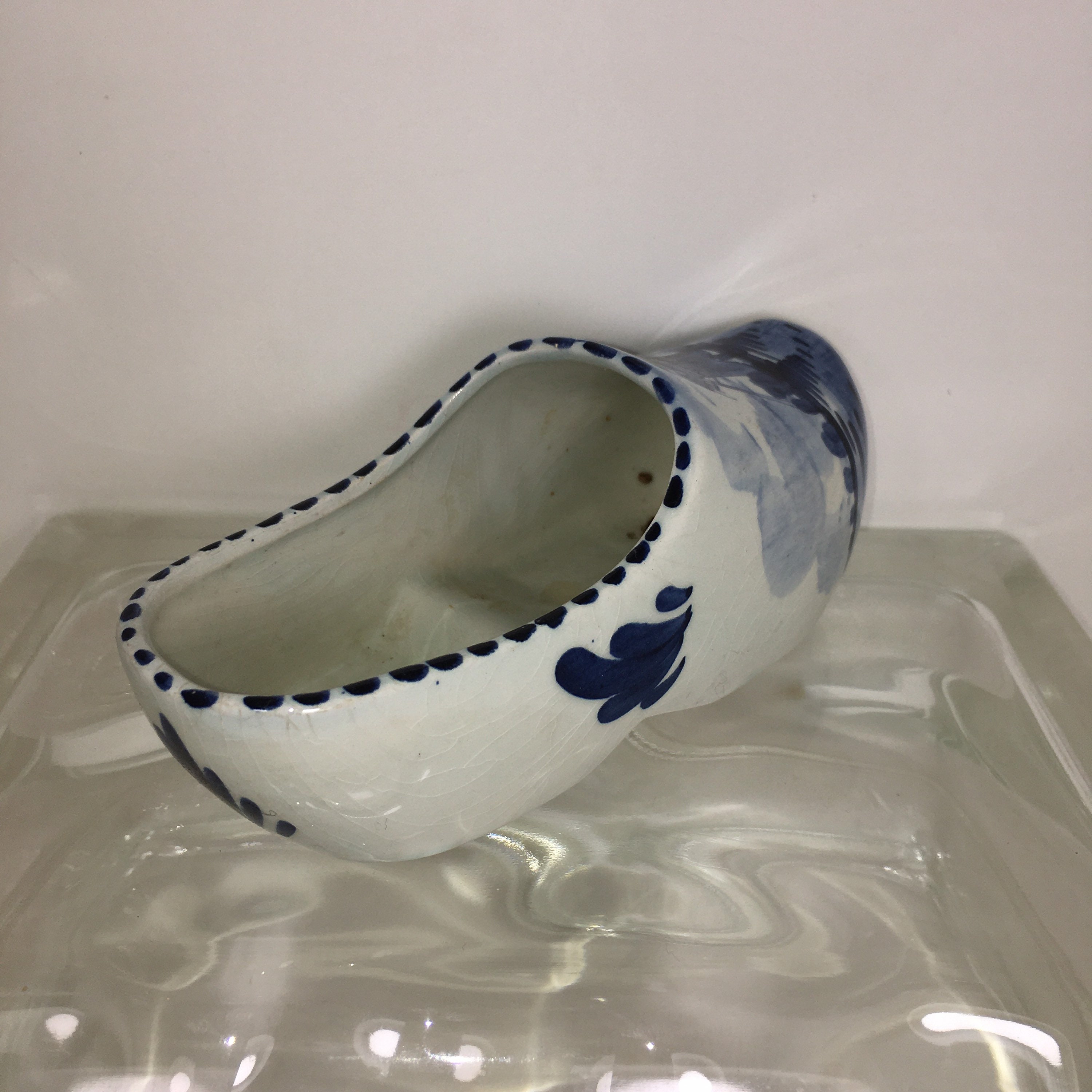 Delft Porcelain Clog Shoe With Windmill Figurine | Etsy