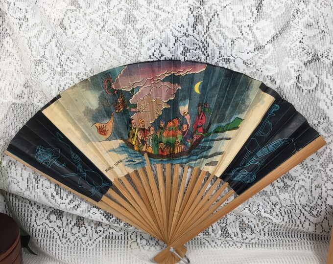 Folding Hand Fans, Vintage Oriental Hand Fans, Korean Hand Fans, Taiwan ...