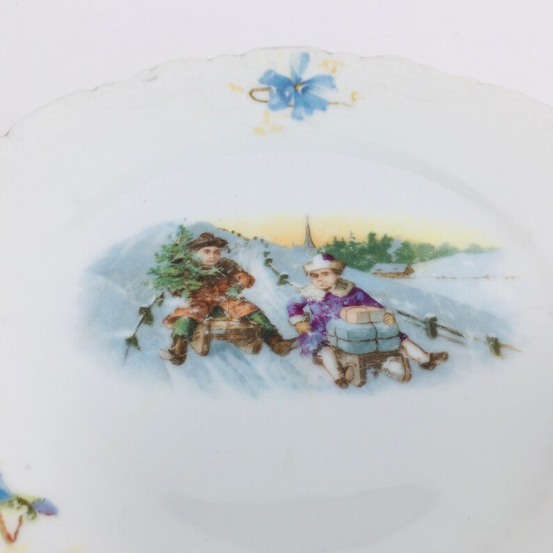 Christmas Snow Sled Ride Decorative Plate - Etsy