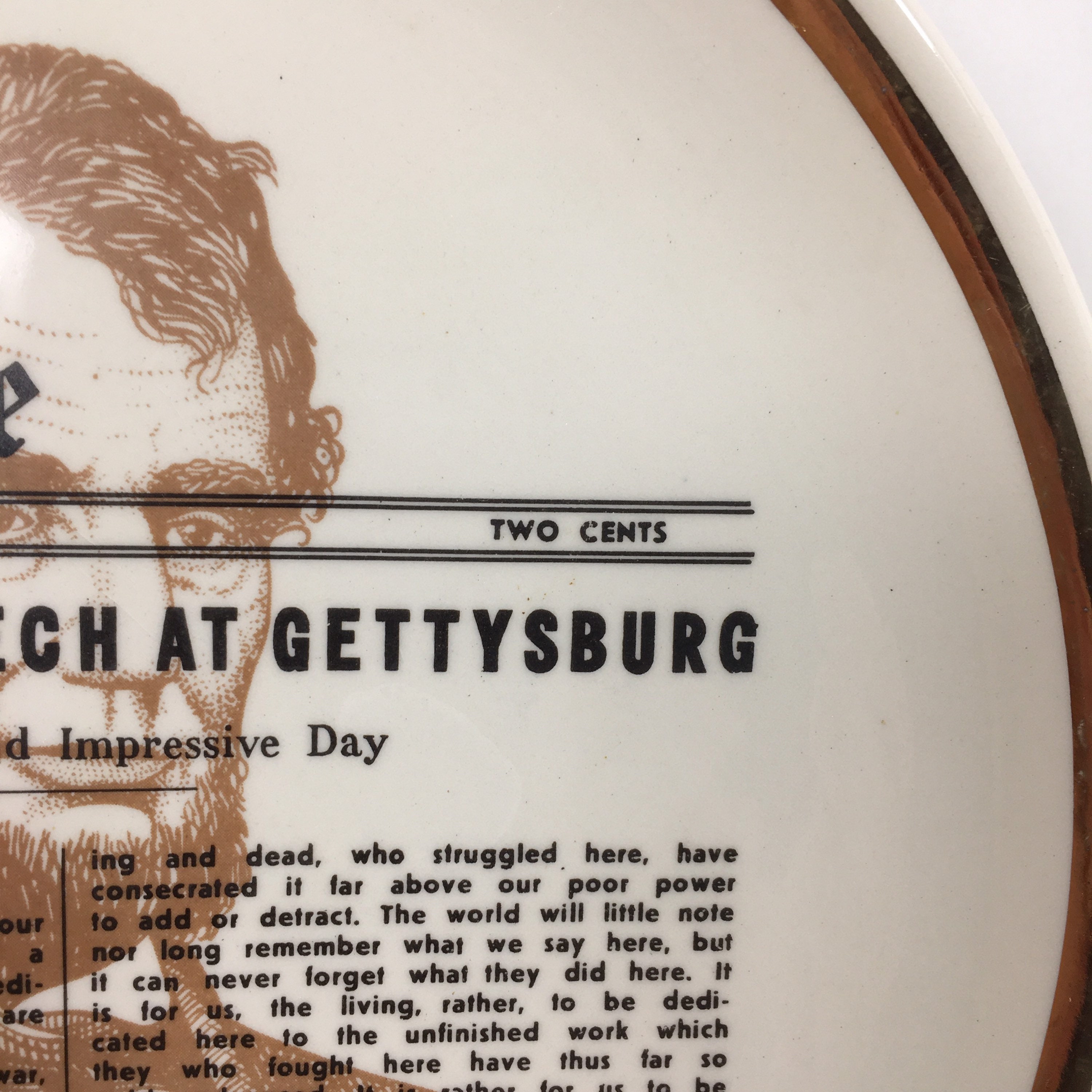 Gettysburg Address Collectible Plate - Etsy