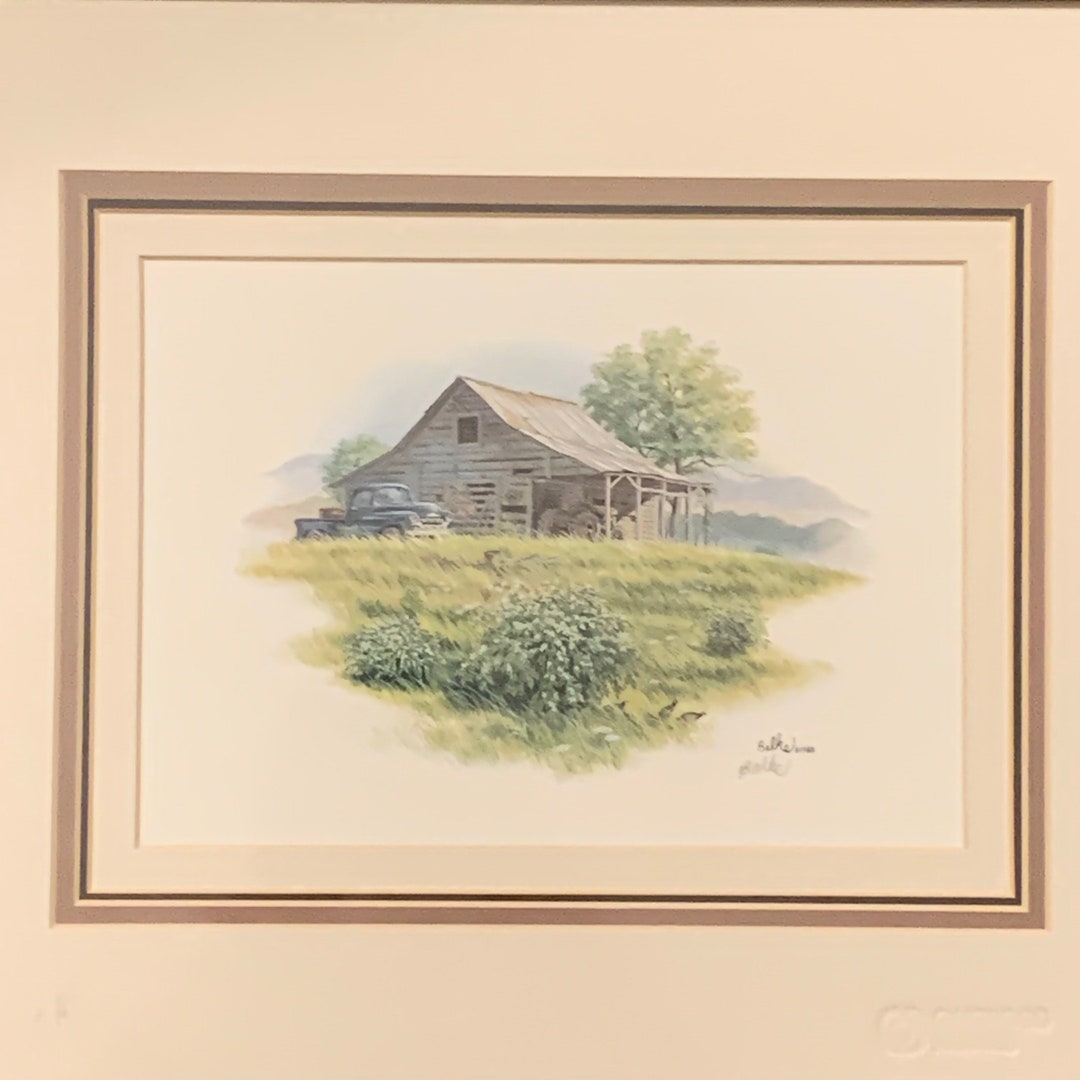 Country Farm Framed Wall Art Print, Vintage 1988 Don Balke Print ...