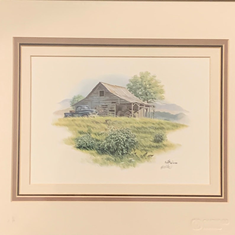 Country Farm Framed Wall Art Print Vintage 1988 Don Balke - Etsy