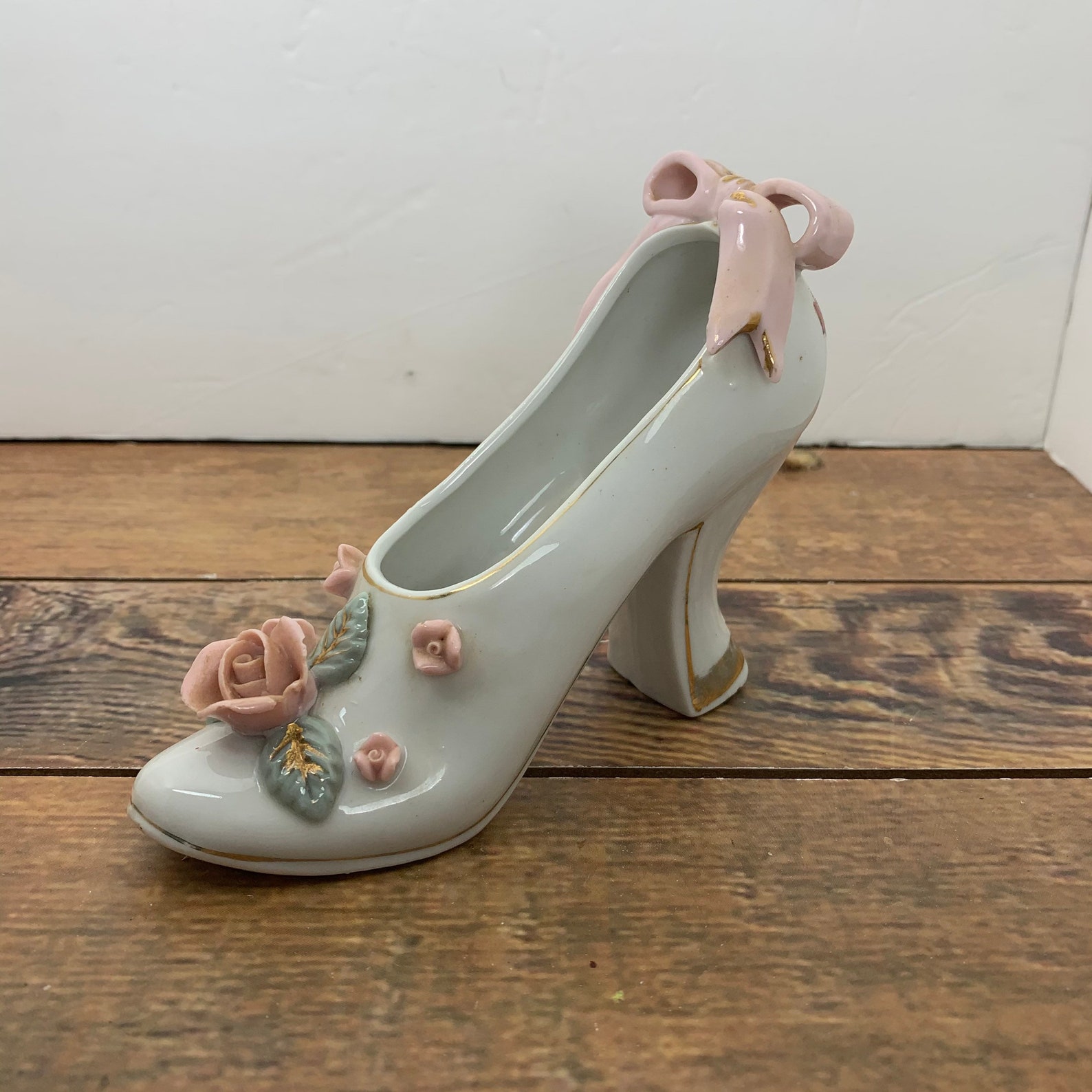 Porcelain High Heel Shoe Trinket Japan Vintage Collectible - Etsy