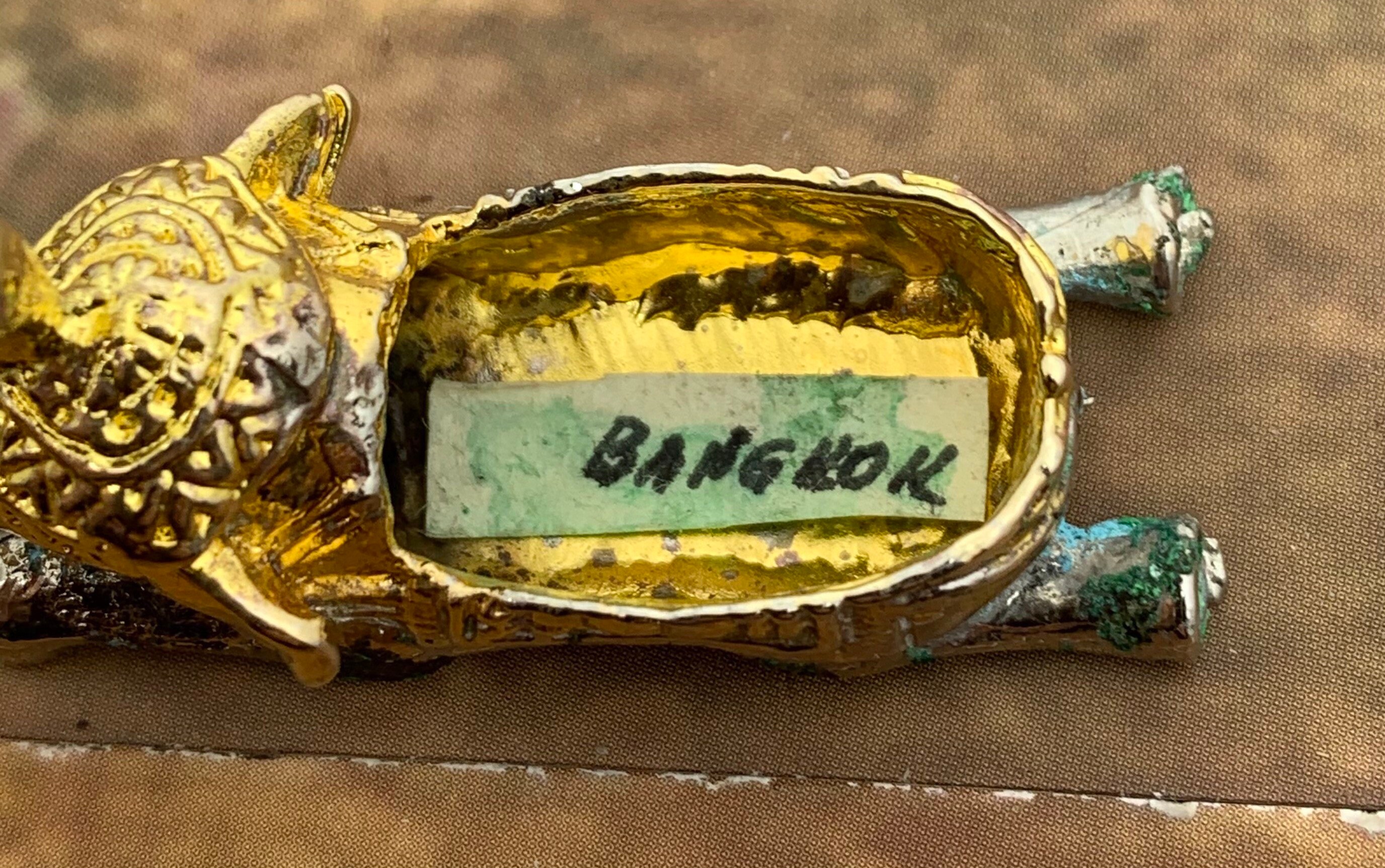 Elephant Trinket Box, Silver and Gold Toned Souvenir From Bangkok - Etsy