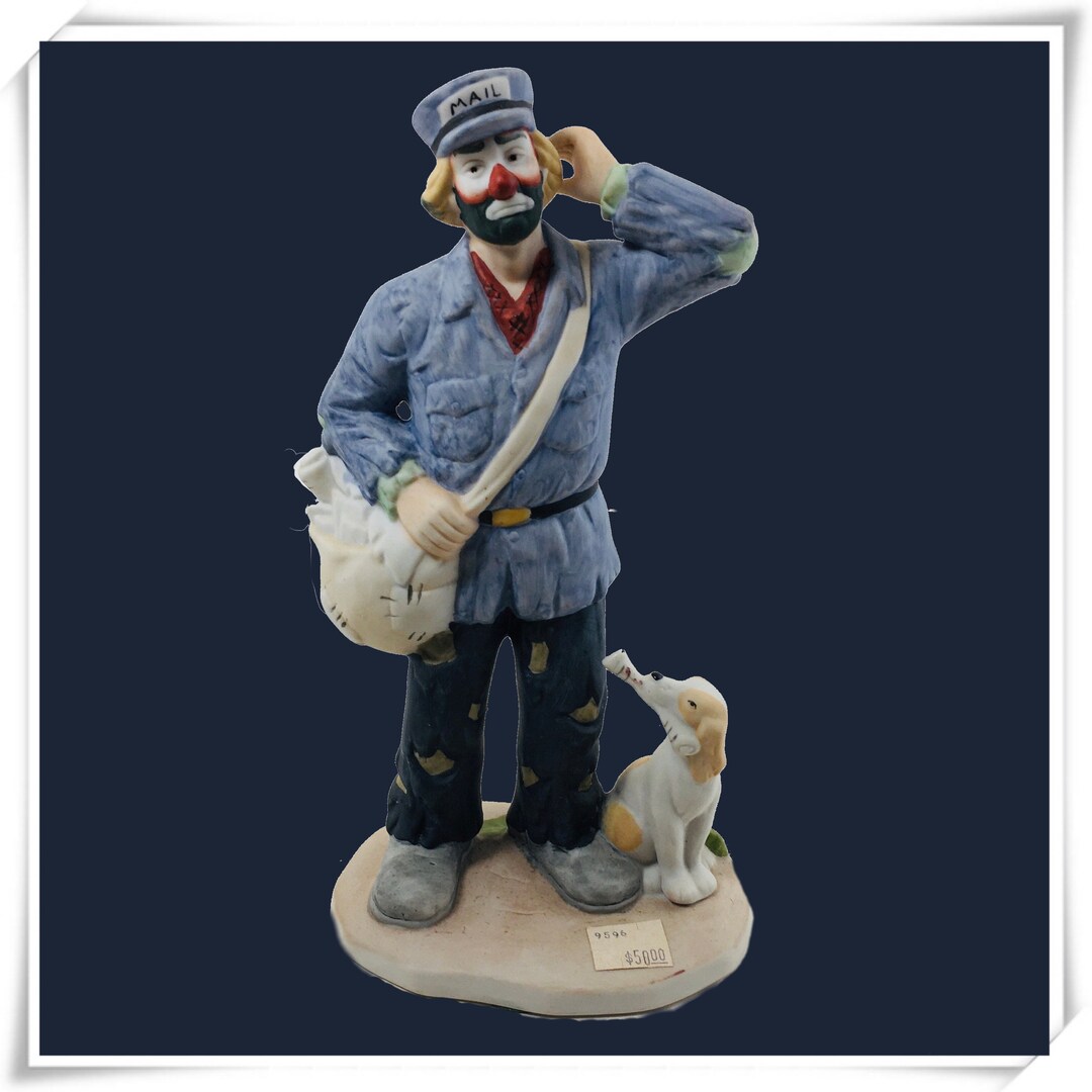 Emmett Kelly the Mailman Hobo Clown Figurine Flambro Limited - Etsy