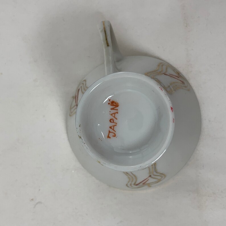 Vintage Japan Miniature Tea Cup and Saucer Set Black & Gold - Etsy
