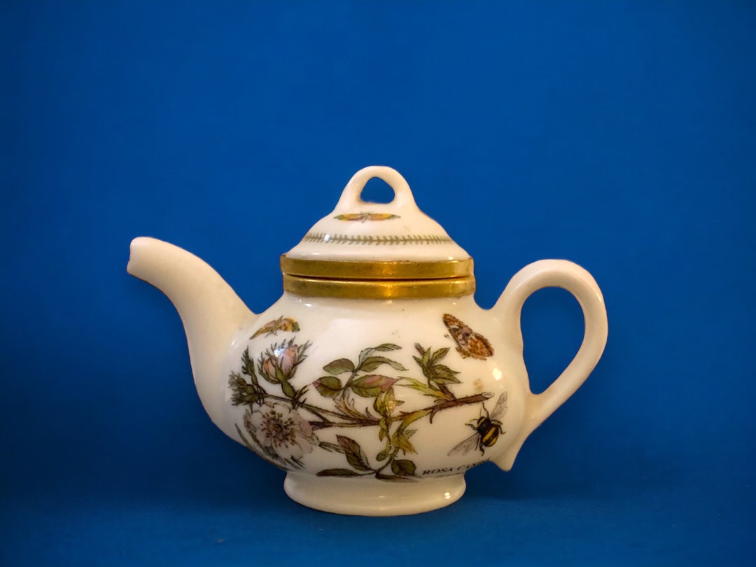 Porcelain Teapot Trinket Box by Portmeirion, Vintage Collectible ...