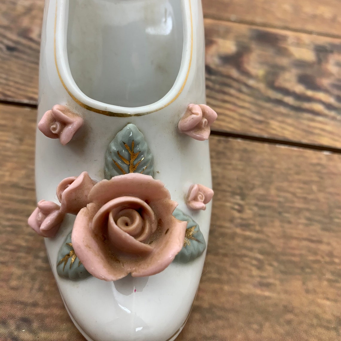 Porcelain High Heel Shoe Trinket Japan Vintage Collectible - Etsy