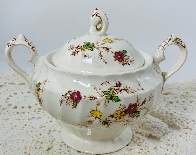 Myott Heritage Pattern Double Handled Sugar Bowl With Lid - Myott Son ...