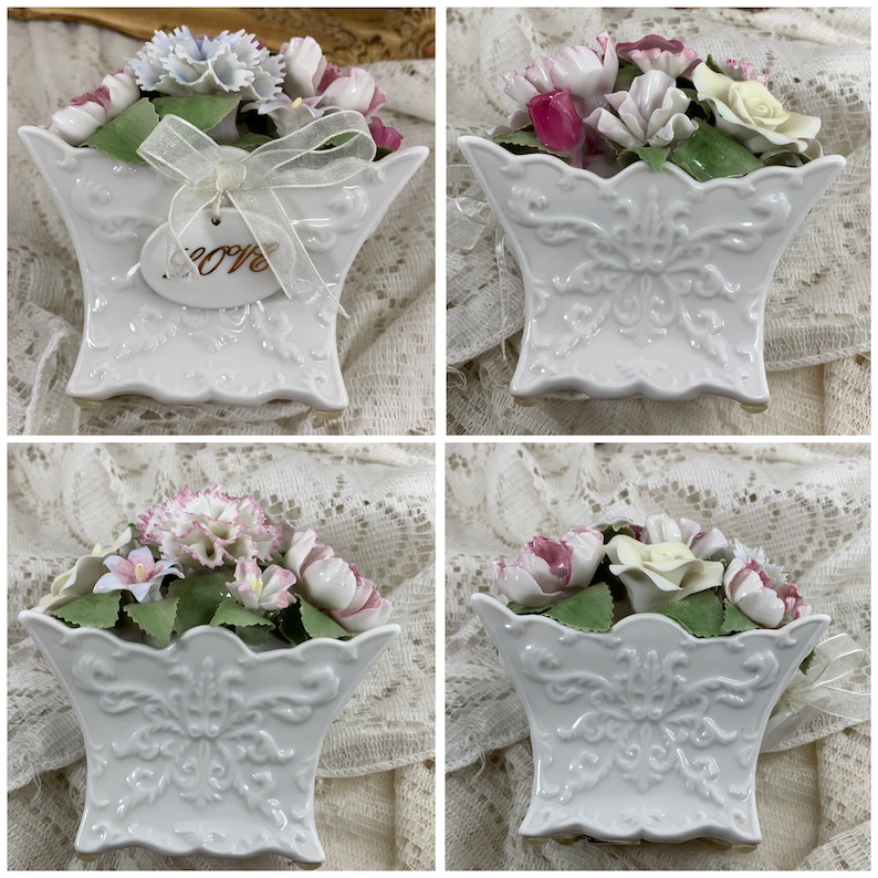 Porcelain Flower Bouquet Music Box - Memories - Etsy