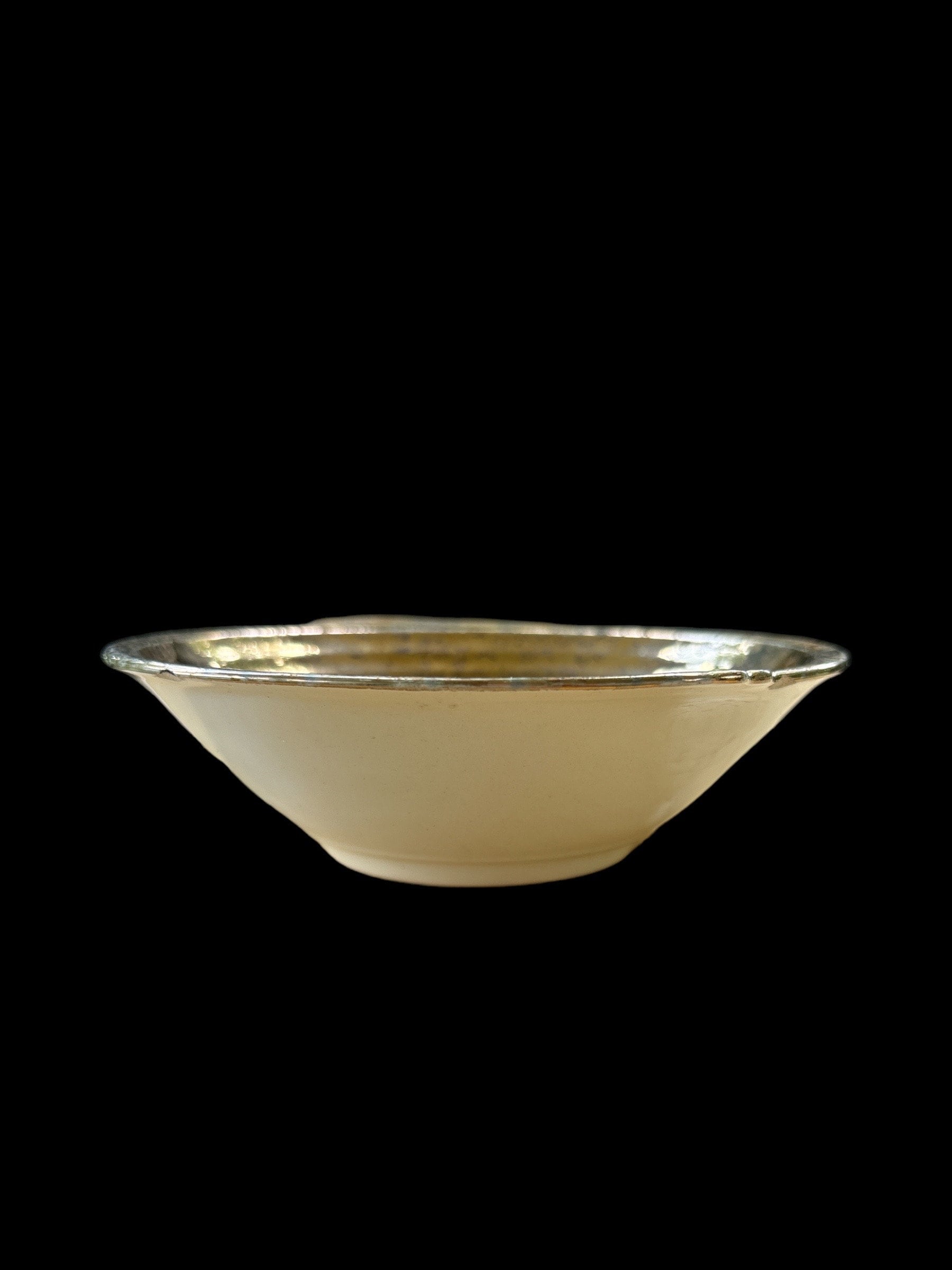 Vintage Edwin M Knowles Semi-vitreous Victorian Couple 22 KT Gold Bowl ...
