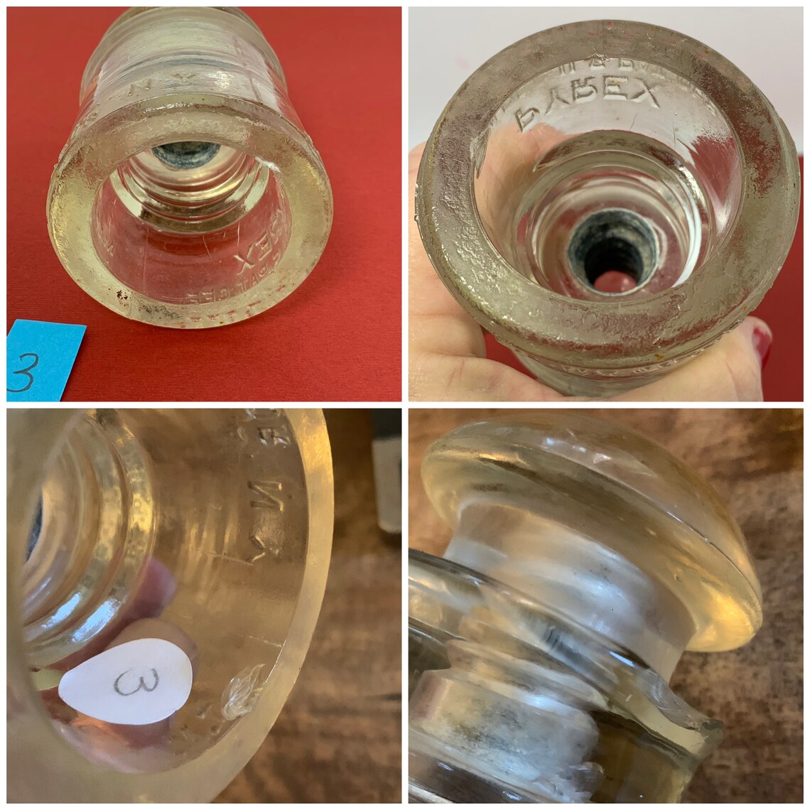 PYREX 4 Clear Glass Insulator Made in the USA Telephone Wire | Etsy