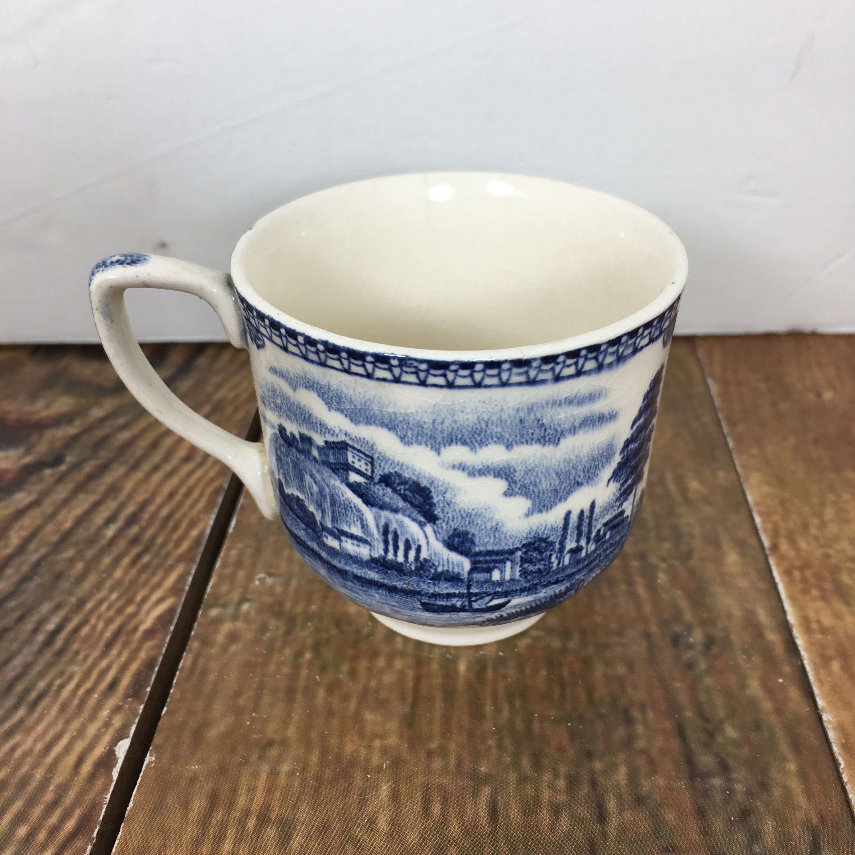 Blue Demitasse Cup Nottingham Castle Ludlow Castle England - Etsy