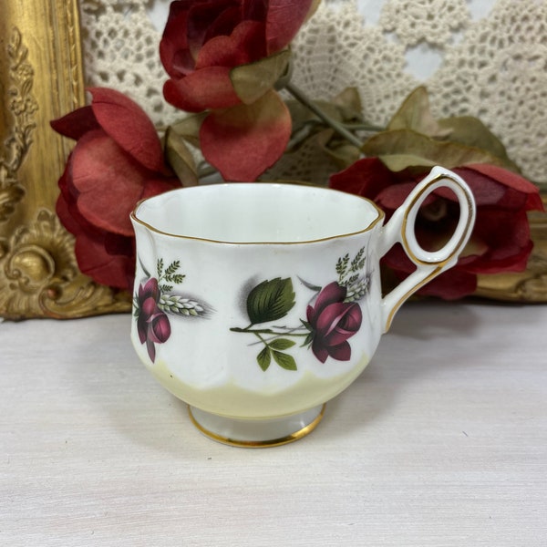 Red Rose Tea Cup - Etsy