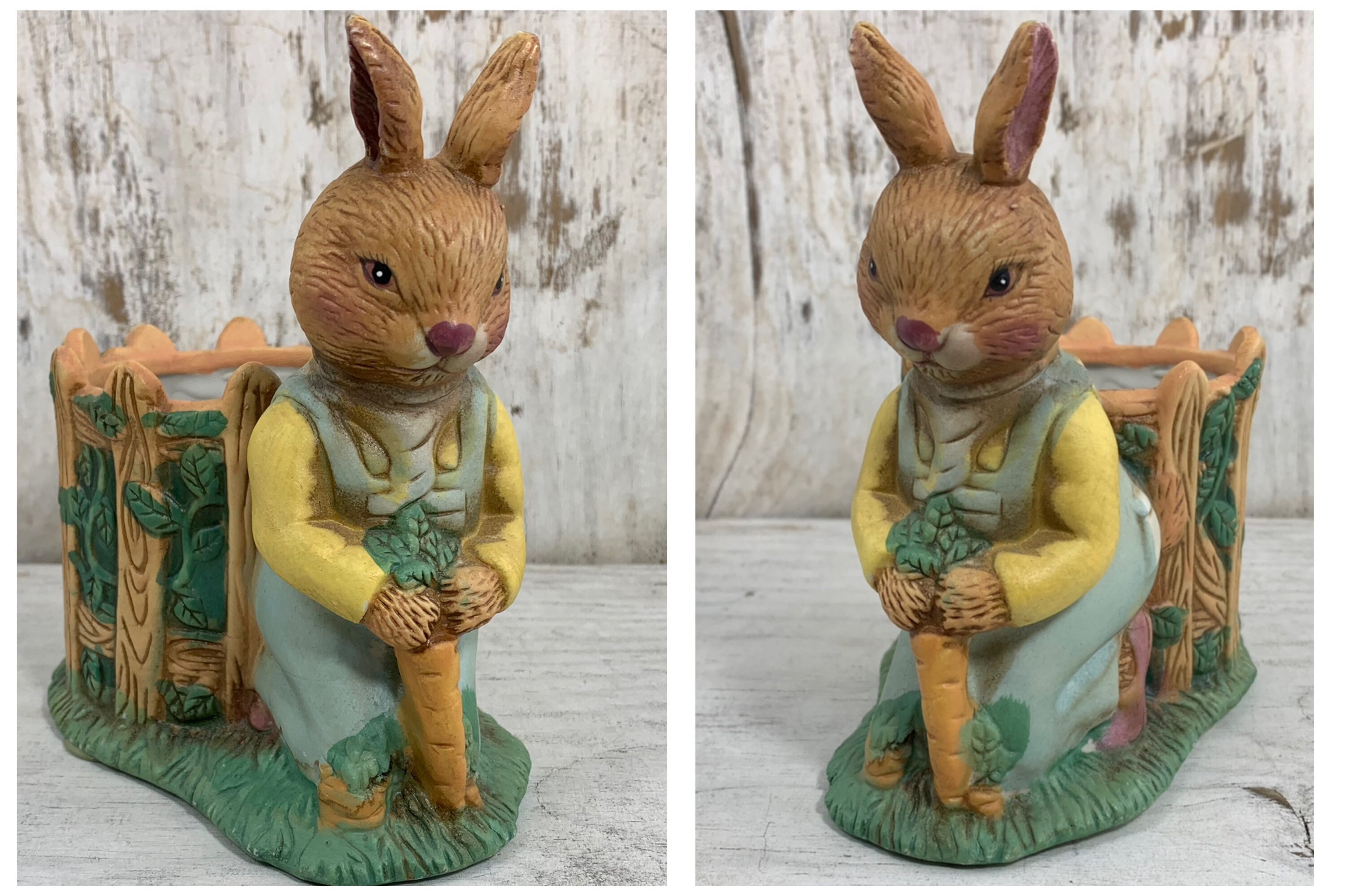 Vintage Bunny Rabbit Figurine Planter Rabbit Candy Dish Your | Etsy