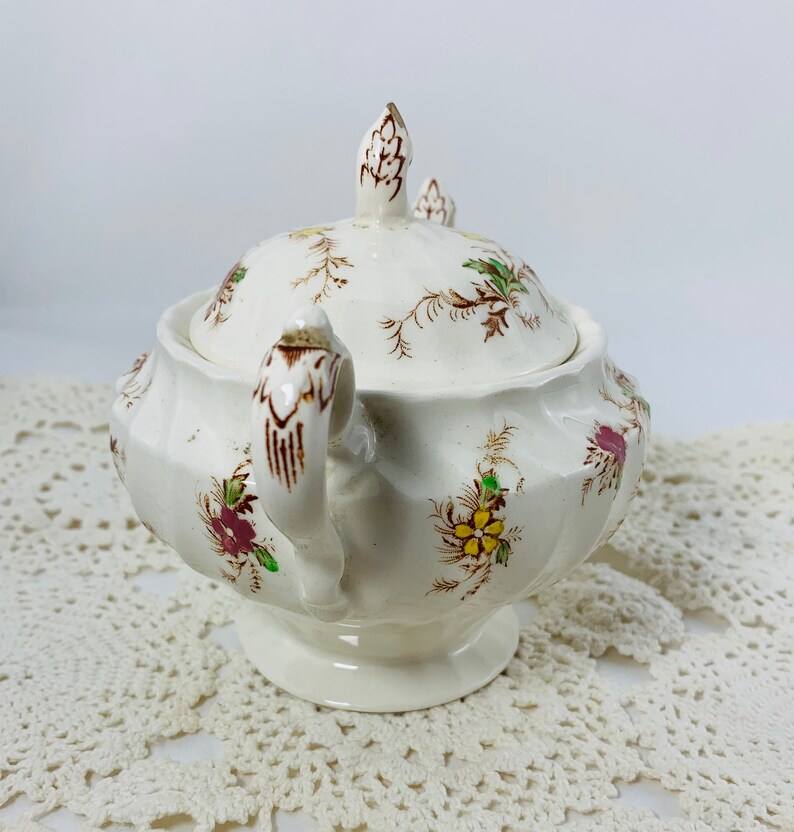 Myott Heritage Pattern Double Handled Sugar Bowl with lid | Etsy