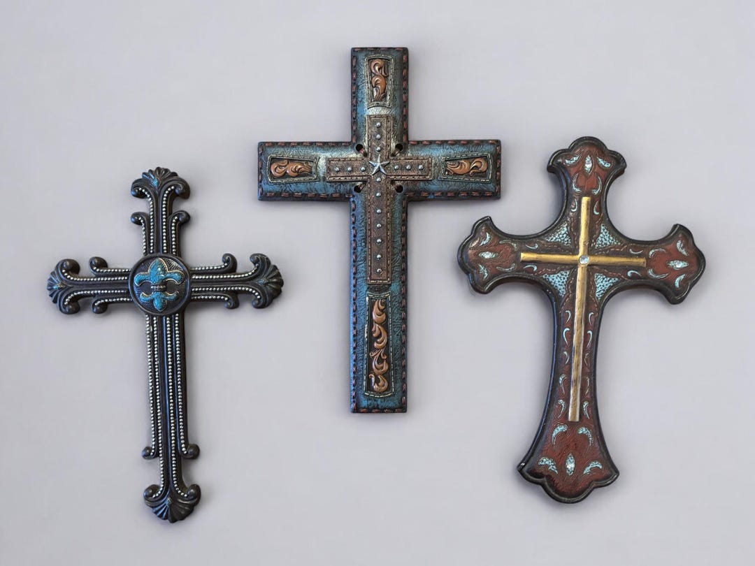 Vintage Western Style Wall Cross, Religious Gifts and Home Decor ...