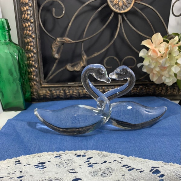 Glass Swan - Etsy