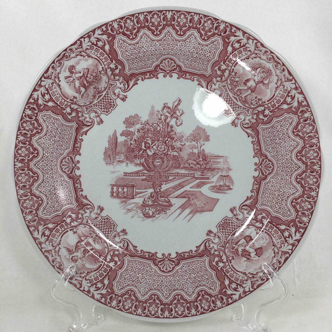 Spode Archive Collection Plate Victorian Series Seasons Pink Pattern - Etsy