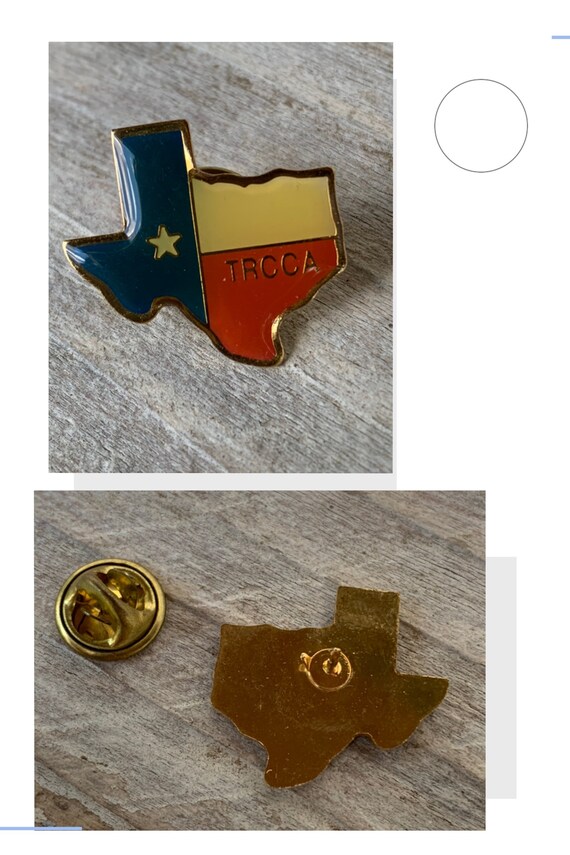 Vintage Texas Lapel Pin, Lone Star State Map Souvenir… - Gem
