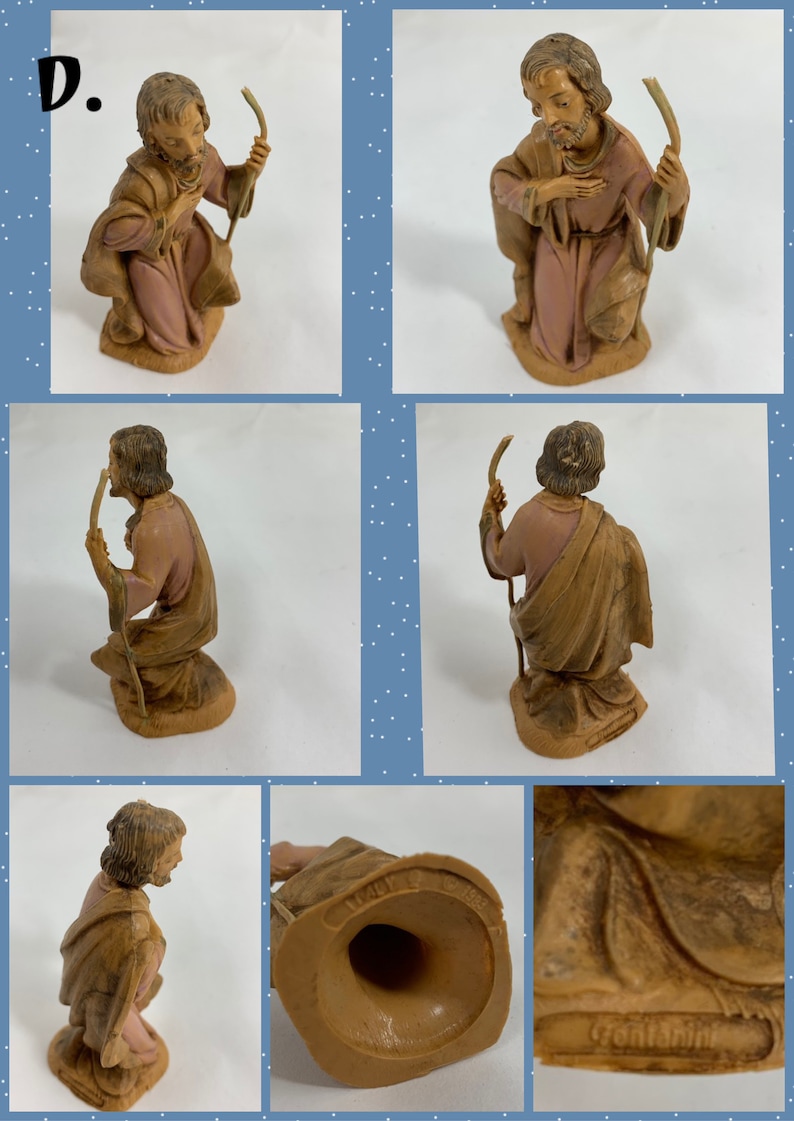 Vintage Nativity Figurines for Crèche, Mary, Fontanini Joseph, Donkey ...