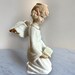 Vintage Rare Sansco Porcelain Angel Figurine W/ Gold Trim Holding Book ...
