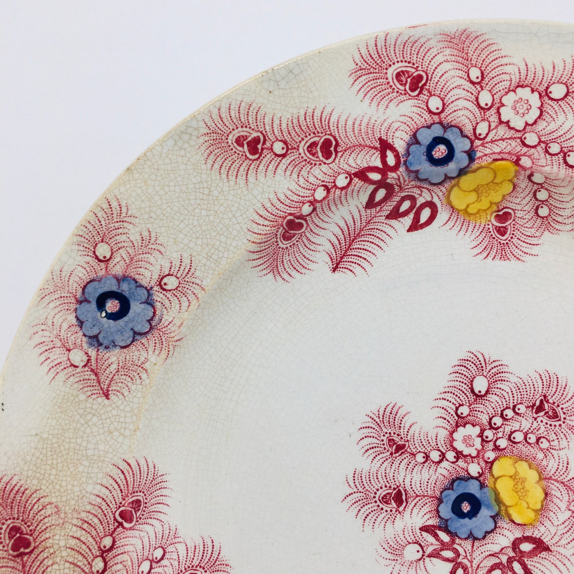 Antique Walker & Carter Feather Plate England - Etsy