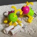 Vintage 1999 Cootie Keychain Set Miniature Travel Size Board - Etsy