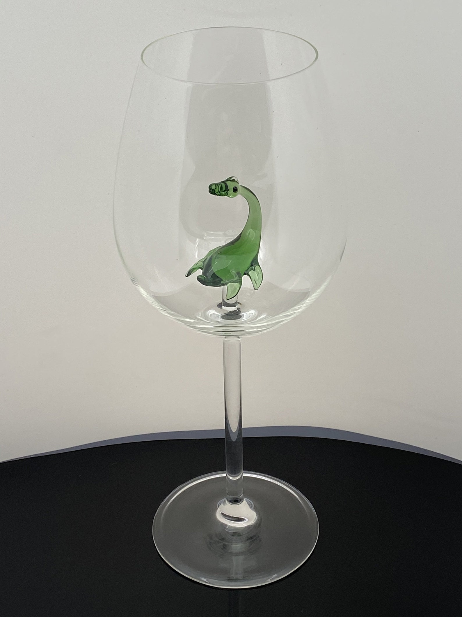 The 3D Green Stemmed Loch Ness Monster Crystal Wine Glass - Etsy