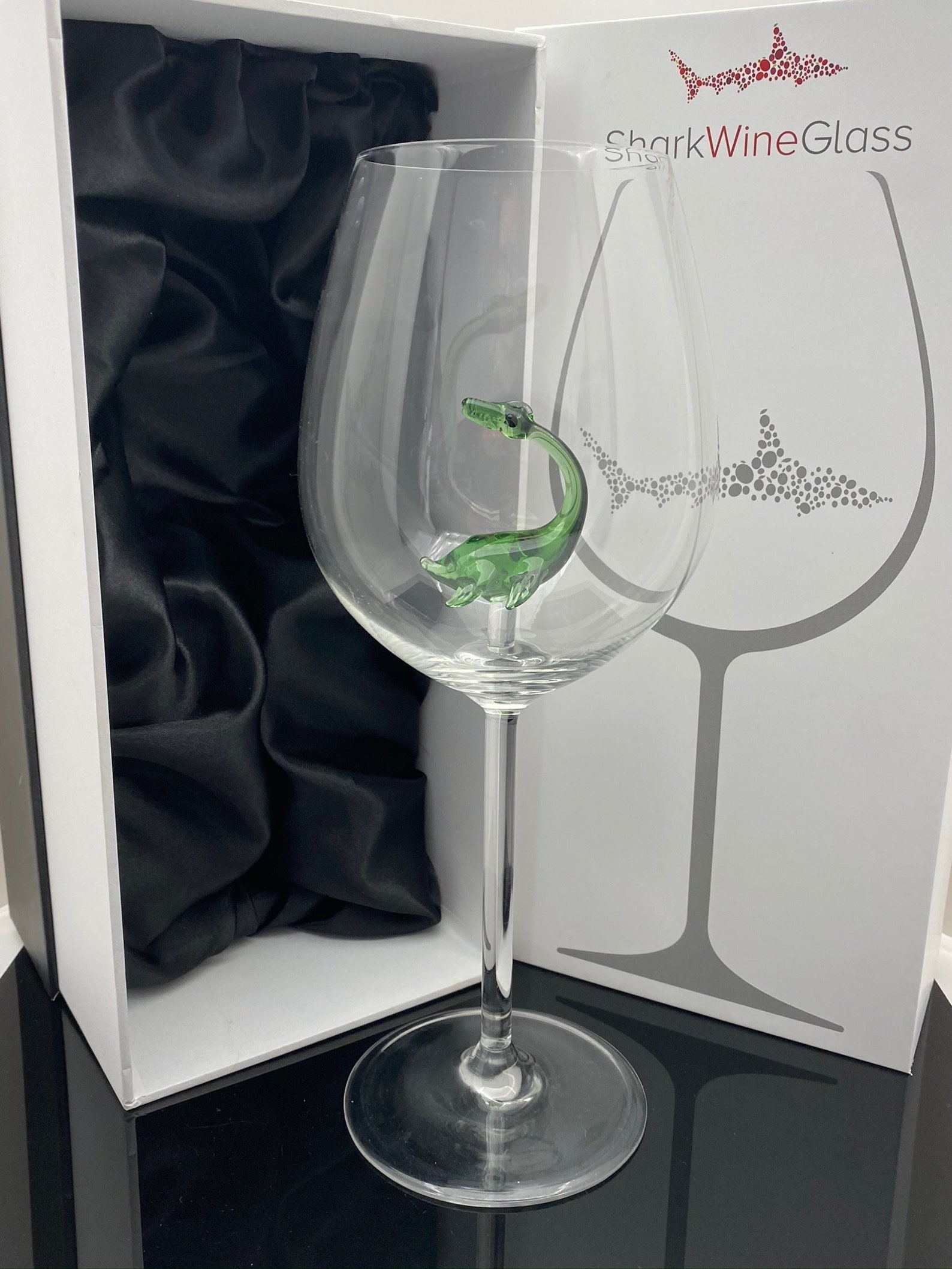 The 3D Green Stemmed Loch Ness Monster Crystal Wine Glass - Etsy