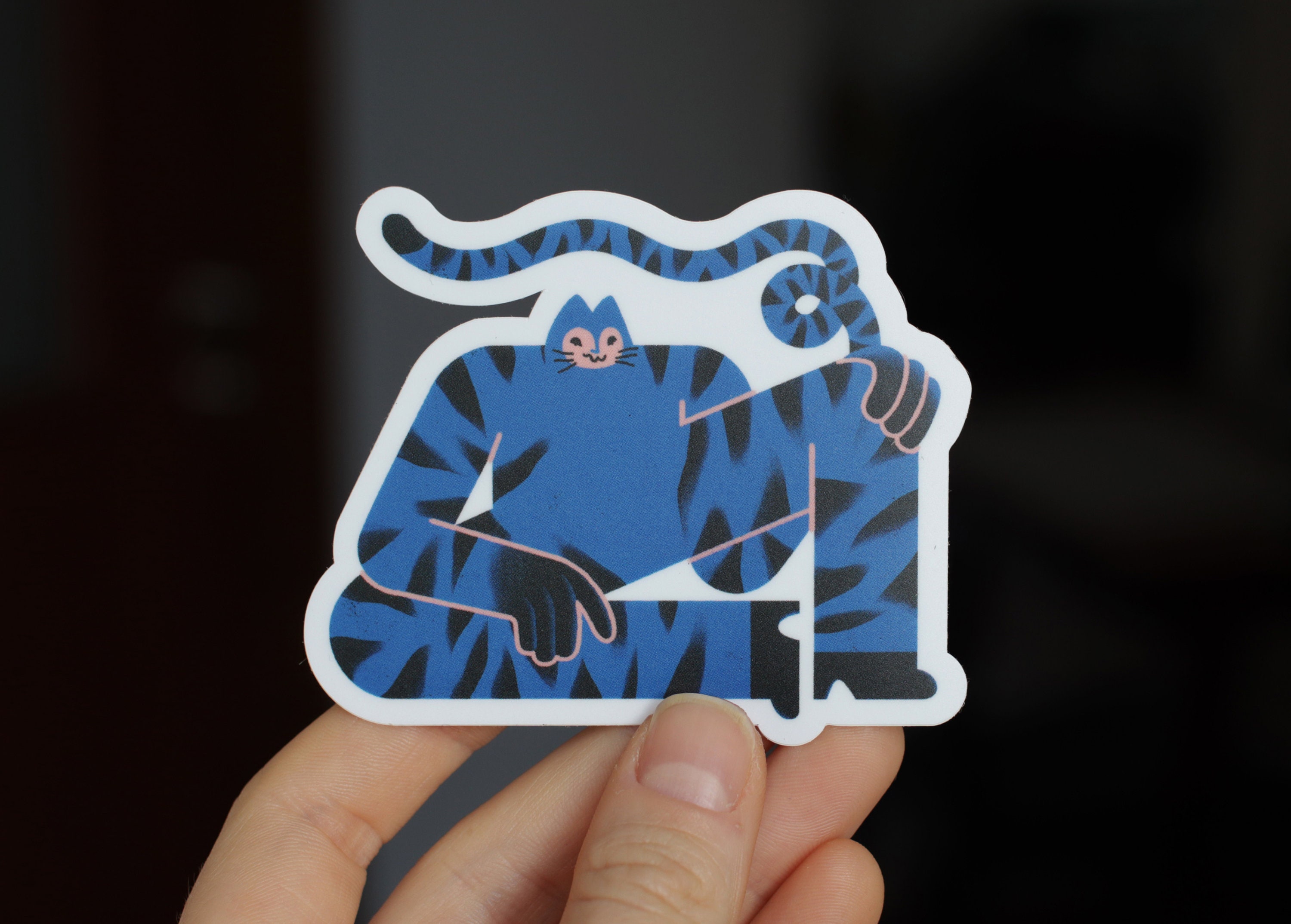 Sassy Tiger Original Vinyl Sticker - Etsy