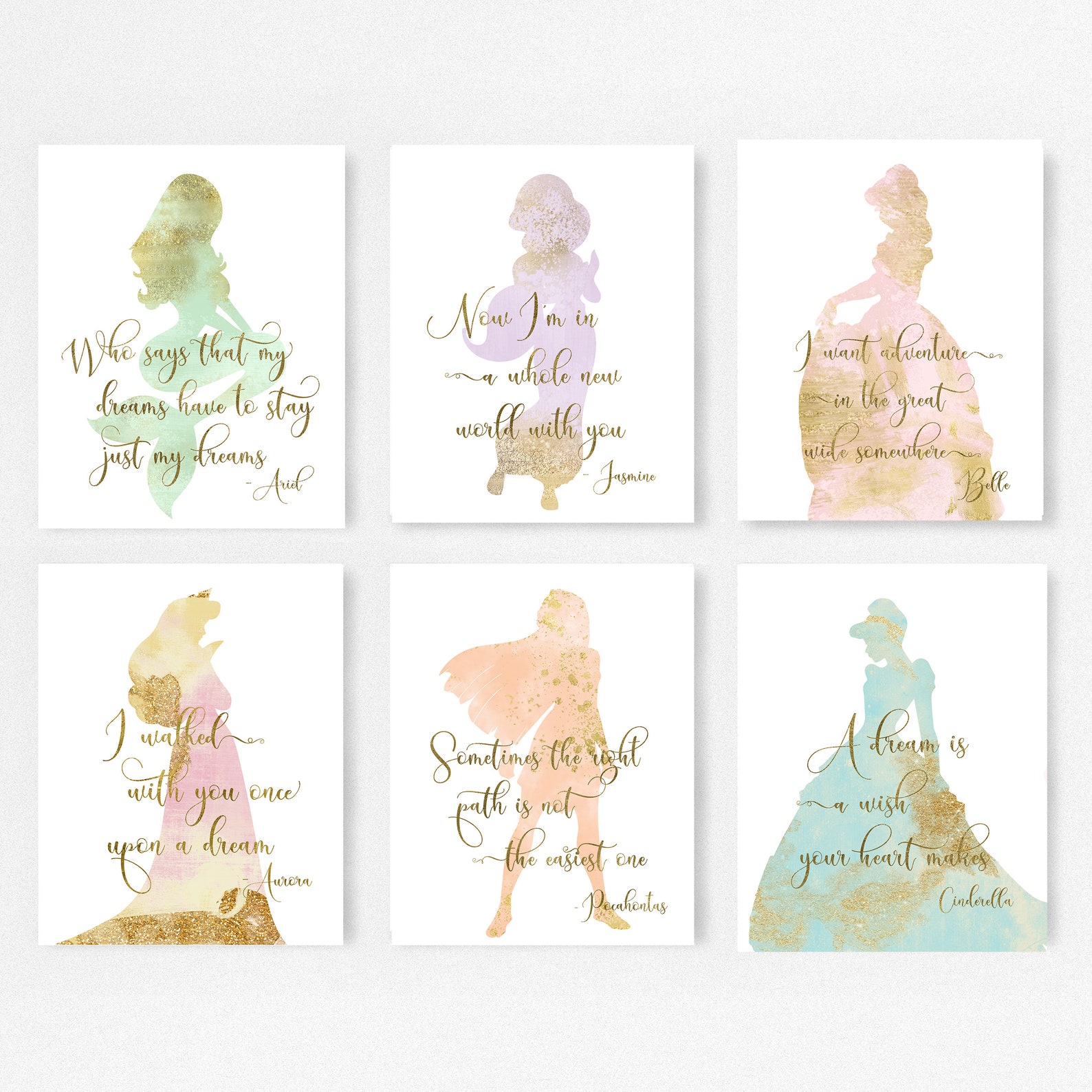 Princess, Princess Wall Art, Princess Nursery, Baby Shower, Princess ...
