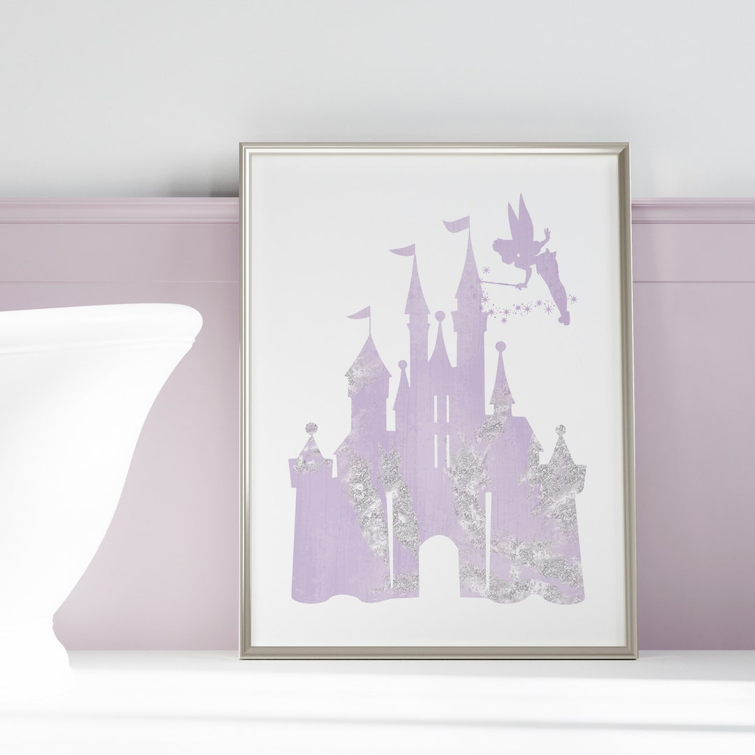 Purple Princess Castle Print: Nursery Wall Art (digital Download) - Etsy
