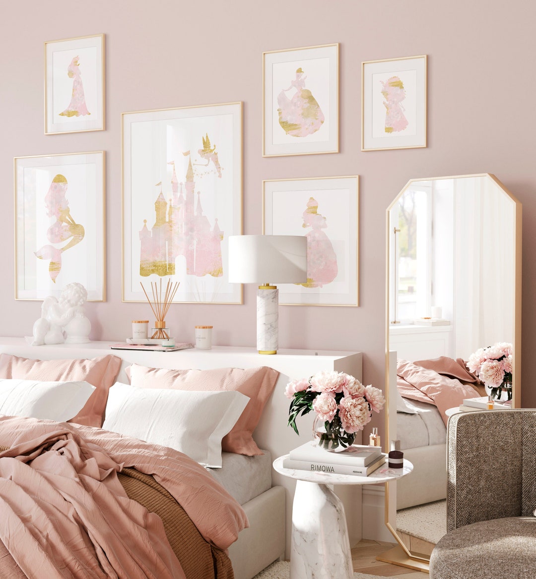 Princess Wall Art Print Set | Wall Art | Princess Nursery | Wall Decor ...