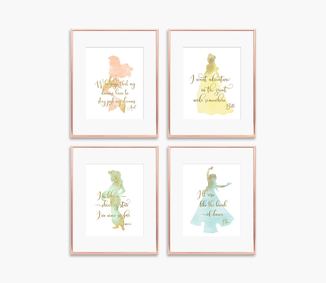 Princess Wall Art | Princess Gallery Wall | Wall Art | Princess Nursery ...