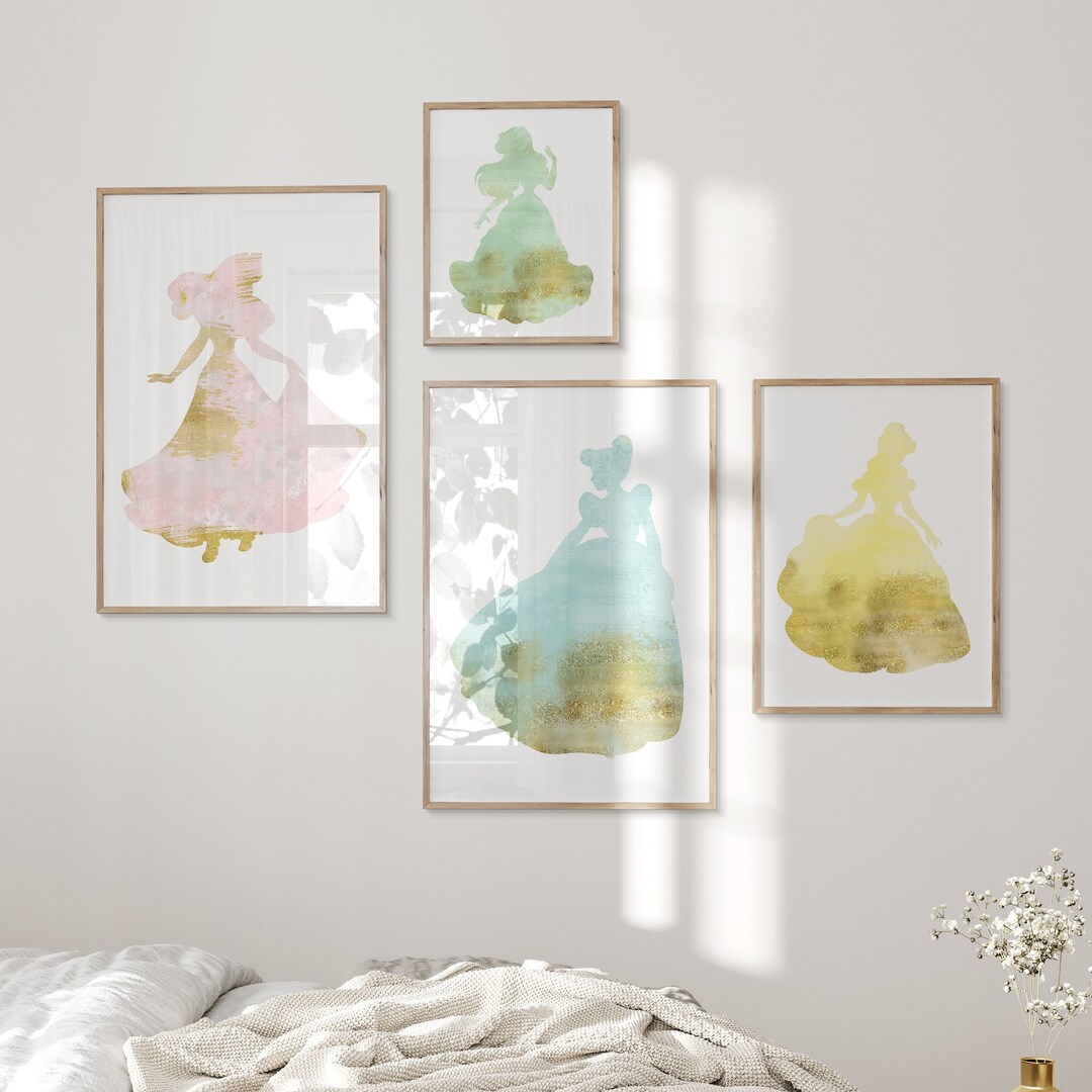 Princess Wall Art | Princess Gallery Wall | Wall Art | Princess Nursery ...