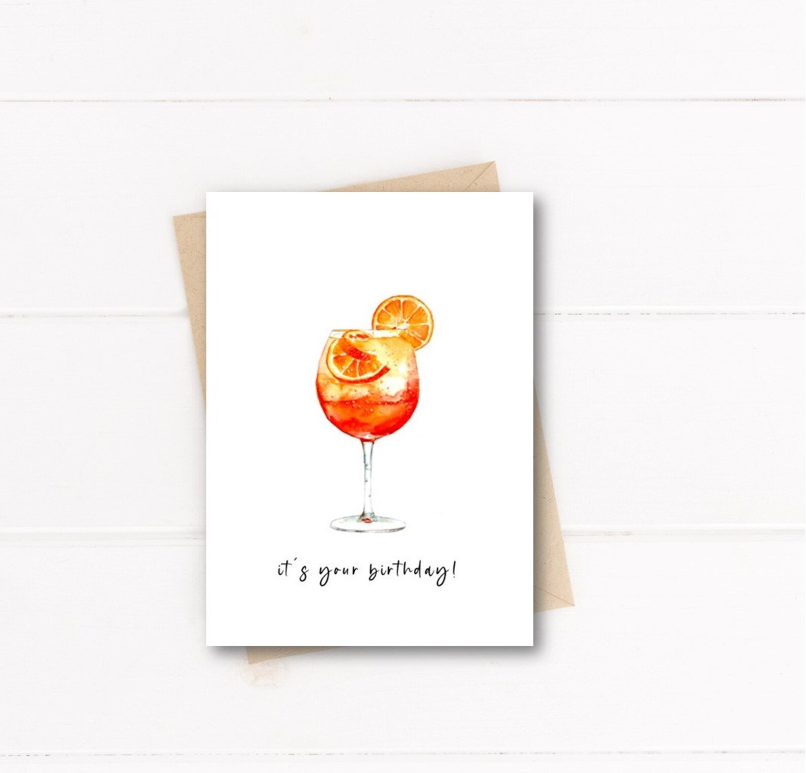 Birthday Greeting Card / Happy Birthday Card / Aperol Birthday Card - Etsy