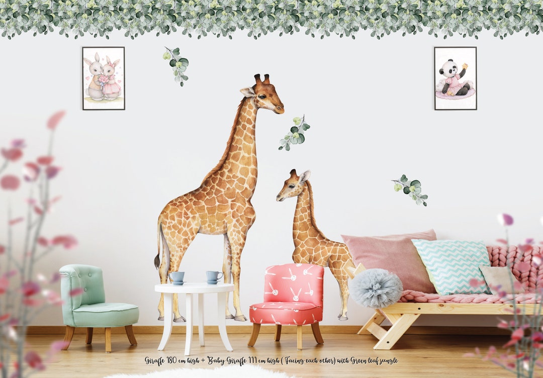 Giraffe Wall Decal Set - Etsy
