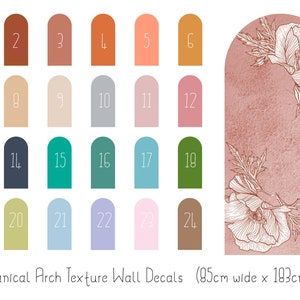 Botanical Arch Wall Decals | Textured Arch Wall Decal | Removable and ...