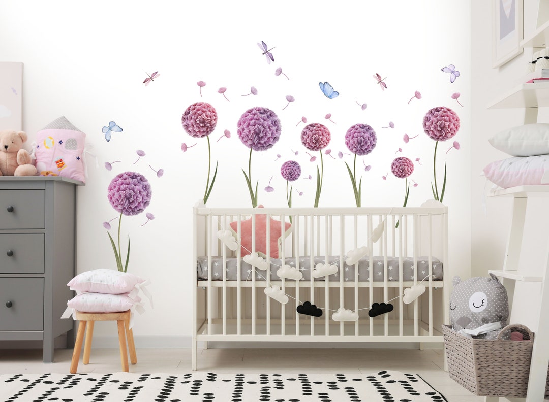 Dandelion Floating Flower Decals - Etsy