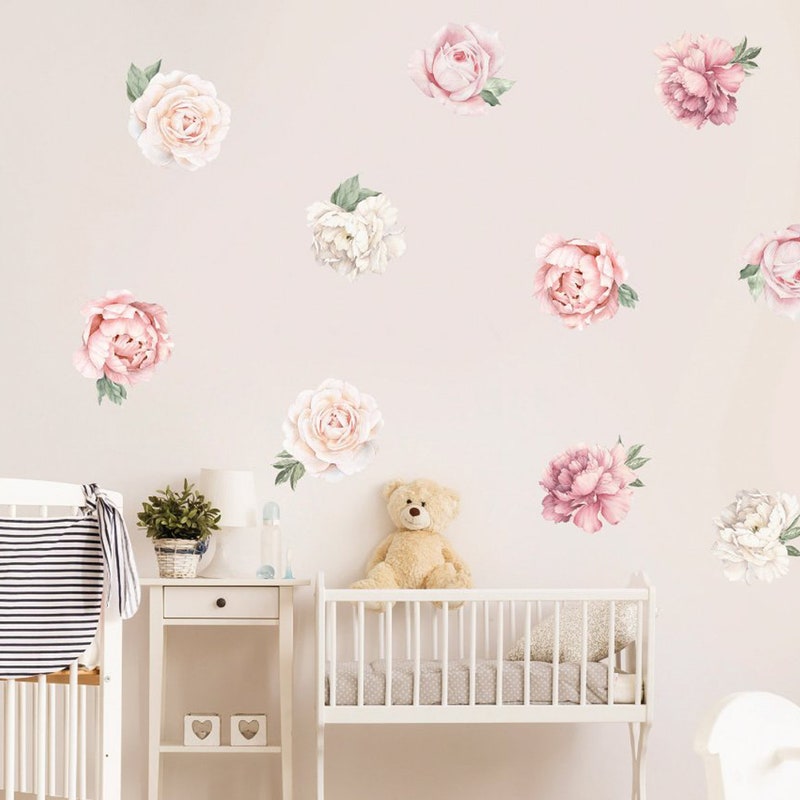 Rose Wall Decal - Etsy