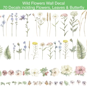 Wild Flowers Wall Decal - Etsy