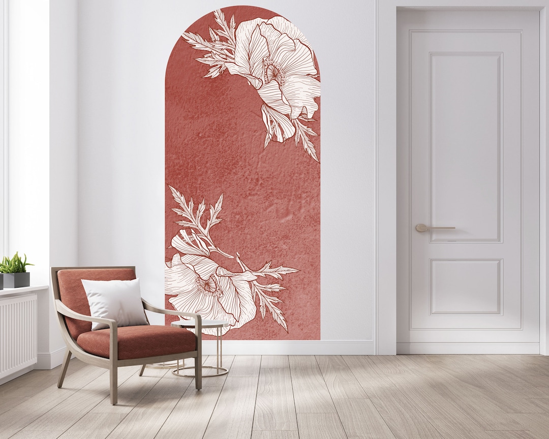 Botanical Arch Wall Decals | Textured Arch Wall Decal | Removable and ...