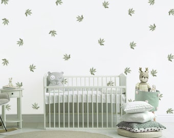 Green Leaf Jungle Wall Decals | Etsy Australia