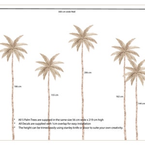 Palm Tree Grey Large Wall Decals | Grey Colour Palm Tree Wall Decals - Etsy