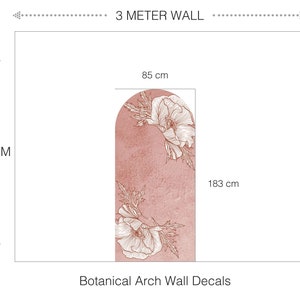 Botanical Arch Wall Decals | Textured Arch Wall Decal | Removable and ...